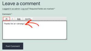 How to Add Quicktags in WordPress Comment Forms