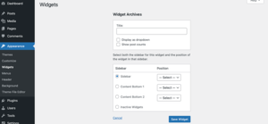How to Add WordPress Widgets in Accessibility Mode
