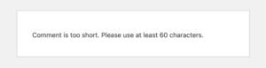 How to Limit Comment Length in WordPress