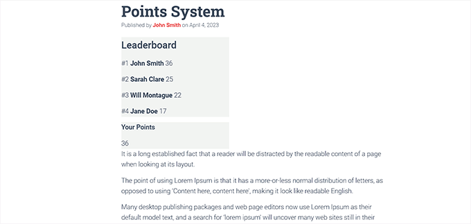 How To Add Points System in WordPress to Ignite User Engagement