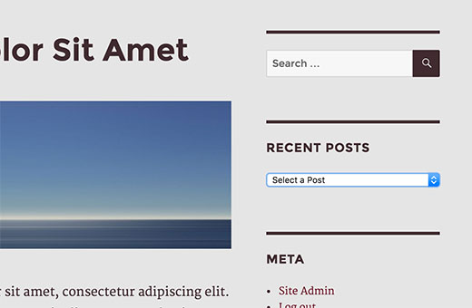 How To Show Recent Posts As A Drop Down In WordPress