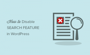 How to Disable the Search Feature in WordPress