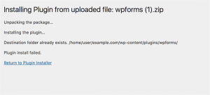 How to Fix Destination Folder Already Exists Error in WordPress