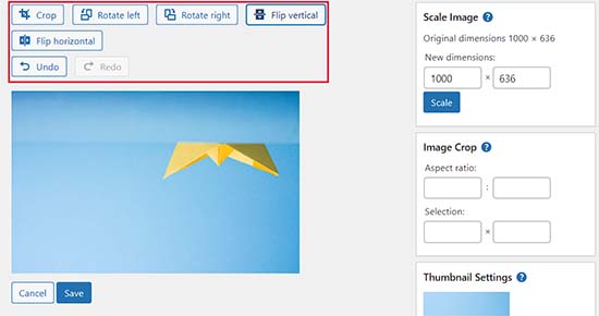 How To Do Basic Image Editing In Wordpress Crop Rotate Scale Flip