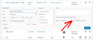 How to Make Sticky Posts in WordPress (2 Easy Steps)