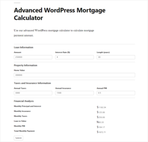 How to Add a Mortgage Calculator in WordPress (Step by Step)