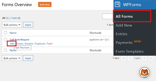 How to Add a Request to Callback Form in WordPress