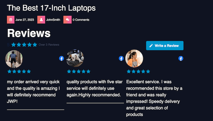How to Display Your Facebook Page Reviews in WordPress
